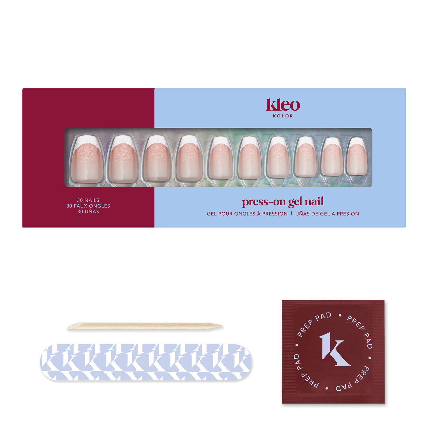 Haute Couture French Semi-Cured Gel Nail Strips | Kleo Kolor