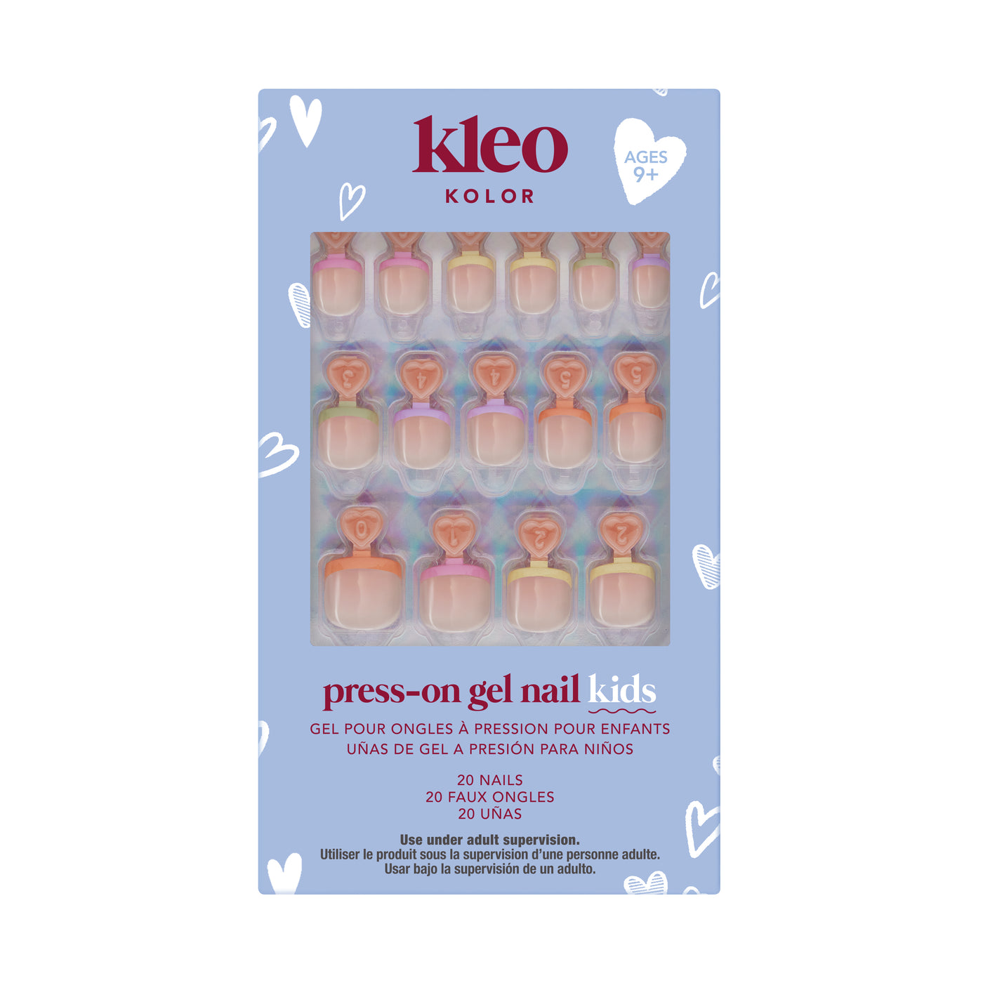 Mommy & Me: Spring Blossom Kids French Semi-Cured Gel Nail Strips ...