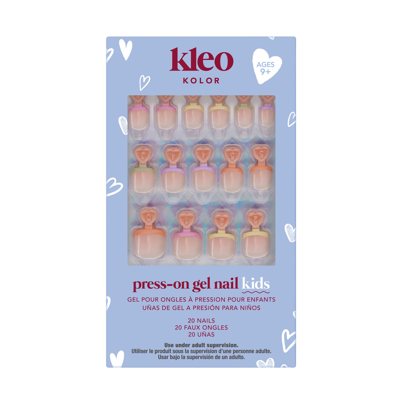 Mommy & Me: Spring Blossom Kids French Semi-Cured Gel Nail Strips ...