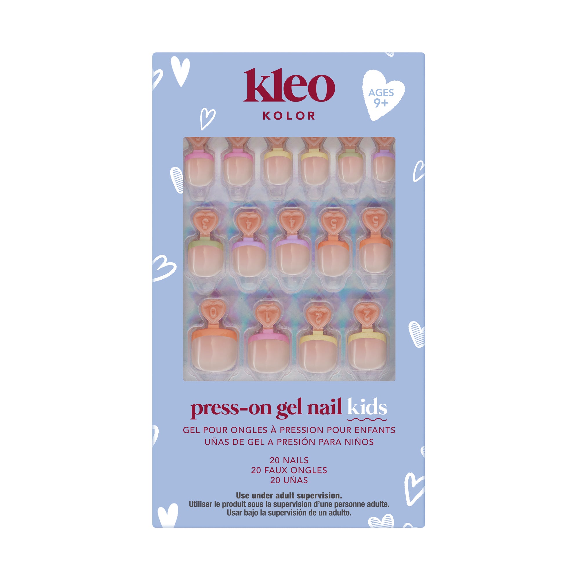 Mommy & Me: Spring Blossom Kids French Semi-Cured Gel Nail Strips ...