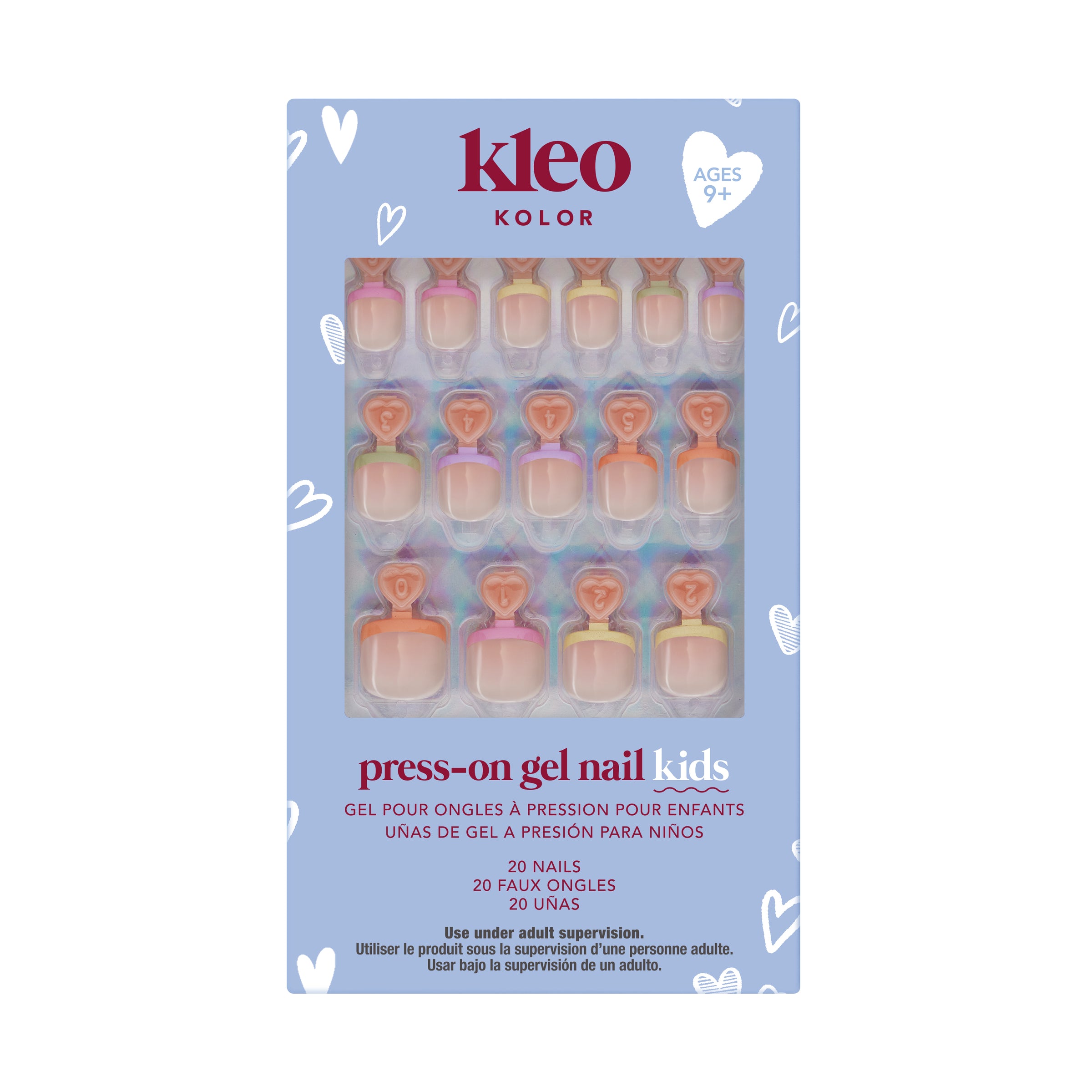 Mommy & Me: Spring Blossom Kids French Semi-Cured Gel Nail Strips ...