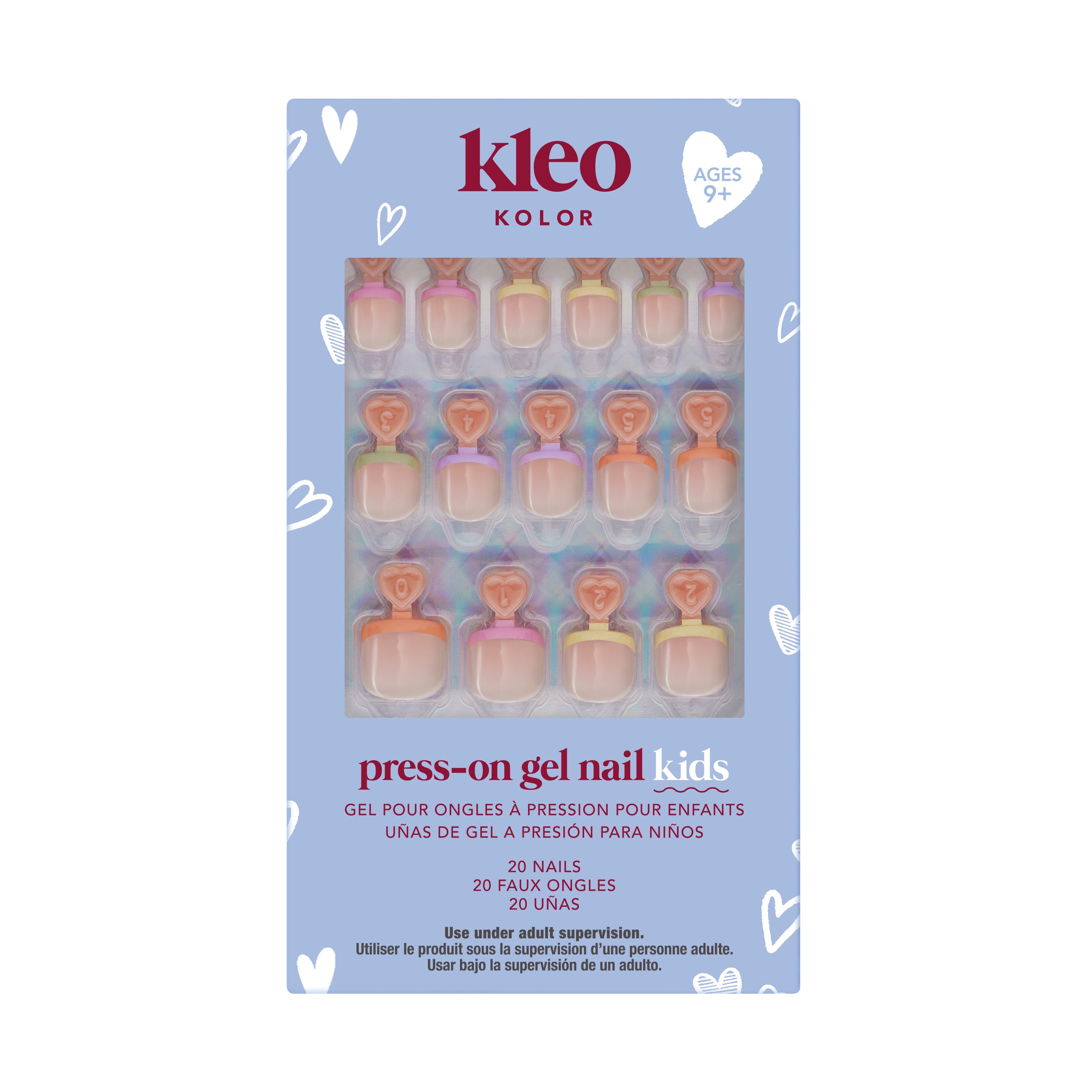 Mommy & Me: Spring Blossom Kids French Semi-Cured Gel Nail Strips ...