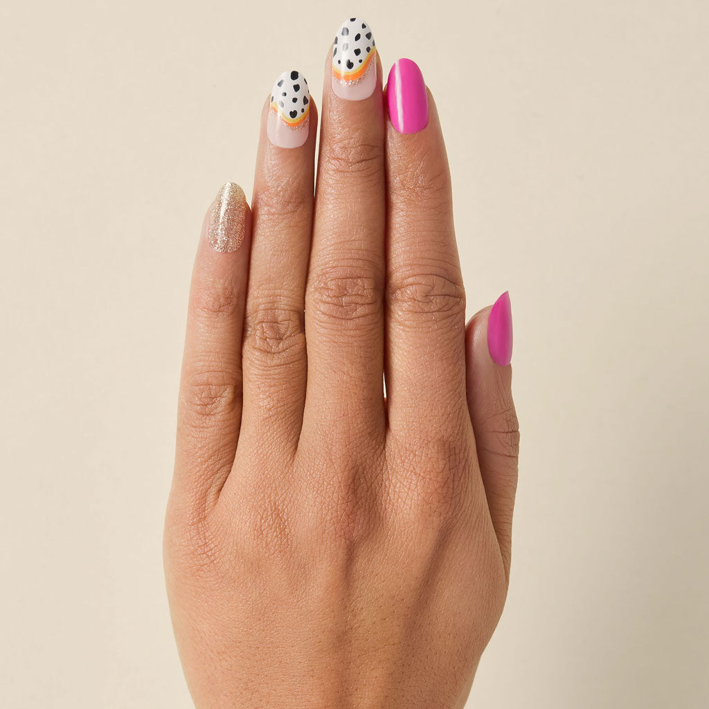 Coral Me Maybe Design Semi-Cured Gel Nail Strips | Kleo Kolor