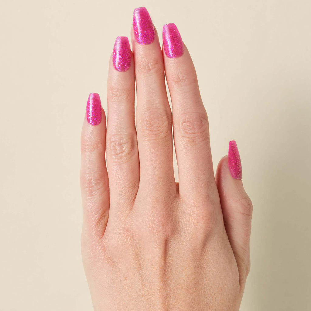 Bombshell Bright Glitter Semi-Cured Gel Nail Strips | Kleo Kolor